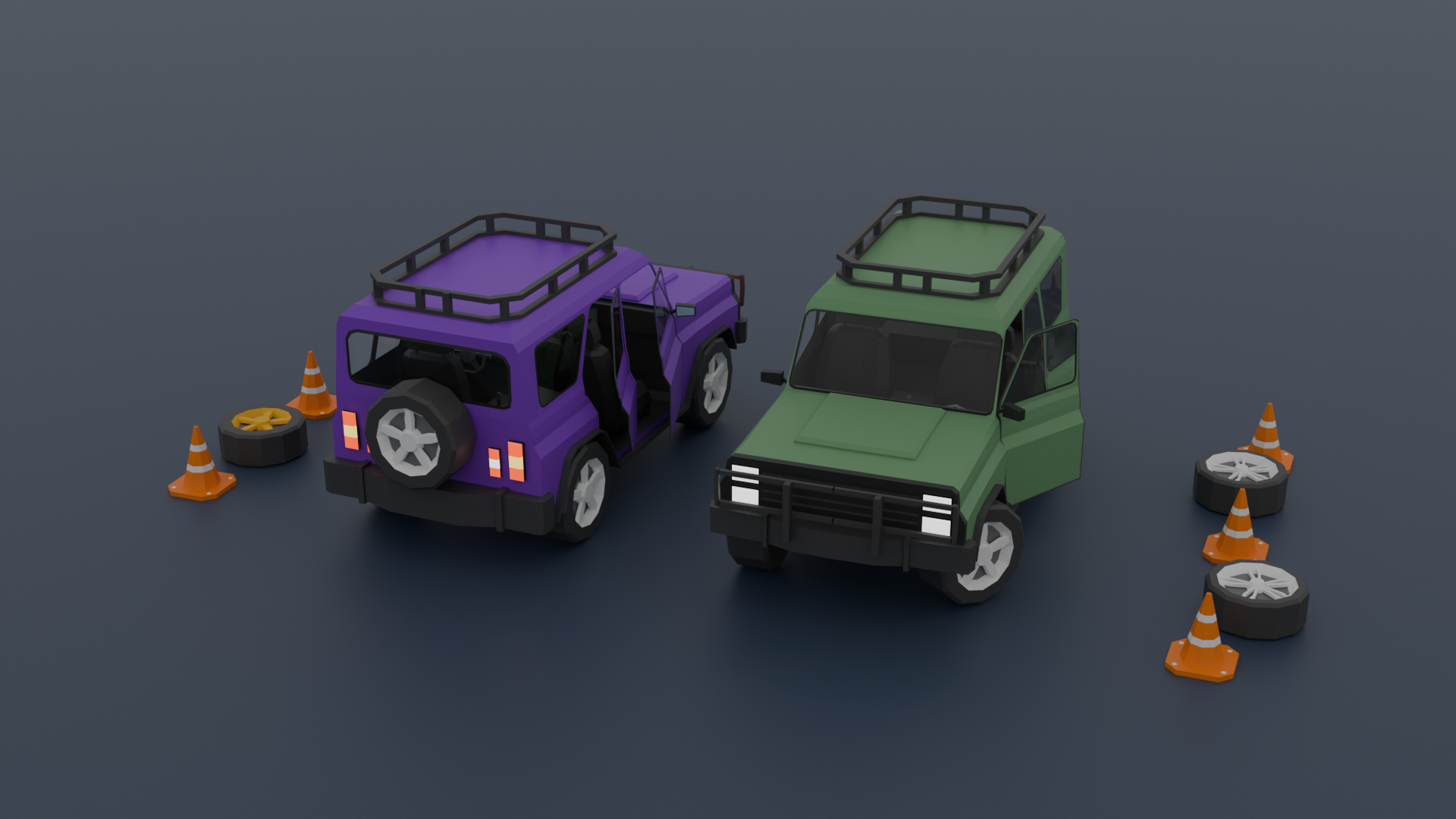Drivable-Low Poly Cars Pack by Awbmecreations