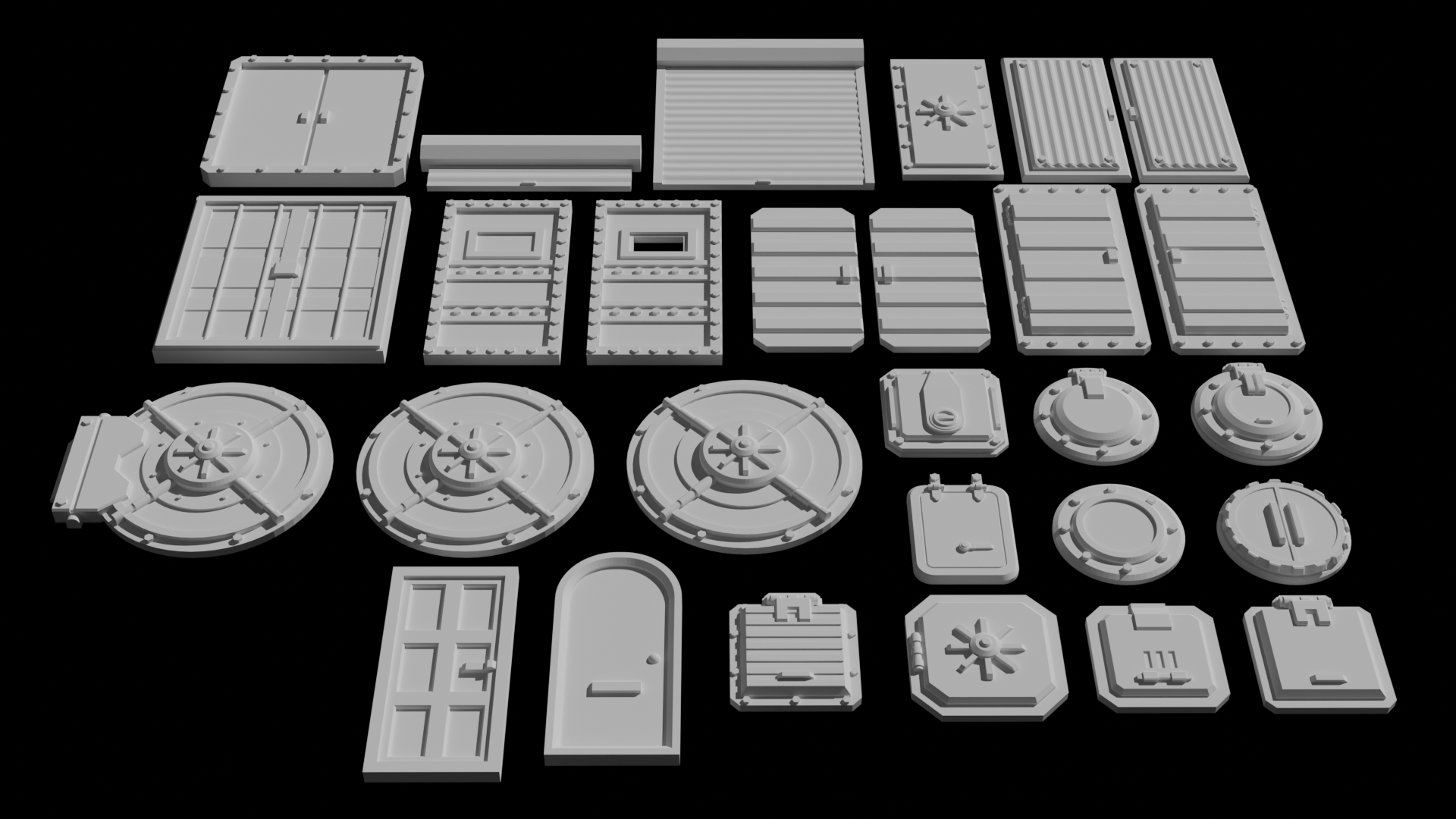3D Printable: Doors and Hatches by Kreamies