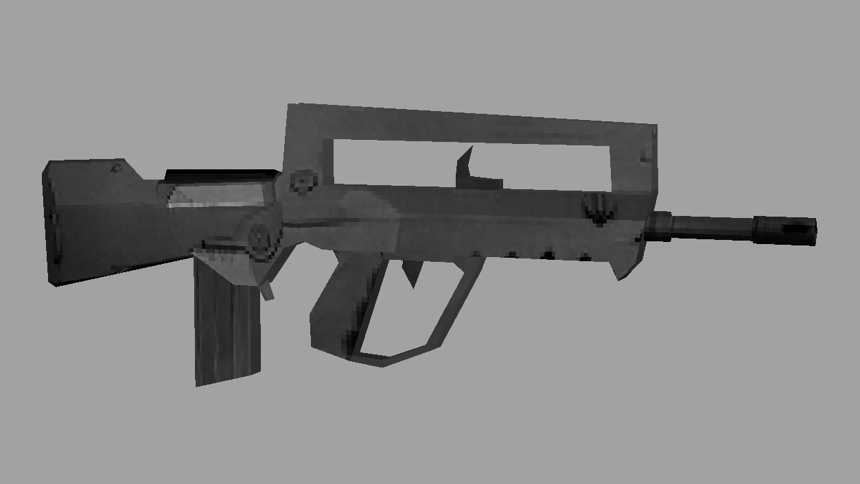 PSX Low Poly FAMAS - Game Ready by Neko Ninja Labs