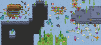 2D Pixel Art Underwater Tileset by Elthen's Pixel Art Shop