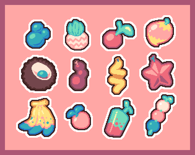 Fantasy Fruit - Sprite Set by Telepastelic