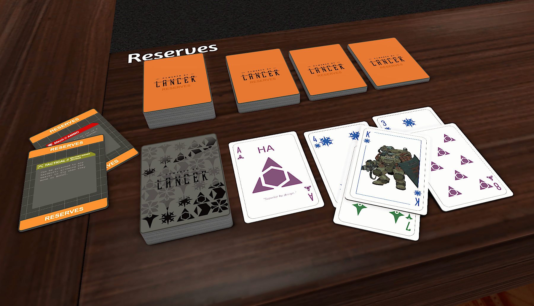 Lancer RPG - Reserves Cards and Playing Cards by Lake