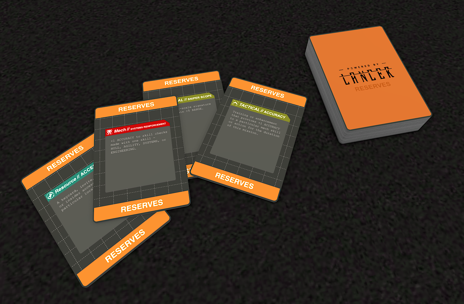 Lancer RPG - Reserves Cards and Playing Cards by Lake