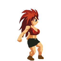 256×256 Female Action Sprite Pack by Tantemal