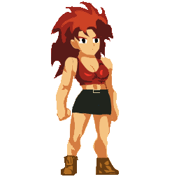 256×256 Female Action Sprite Pack by Tantemal