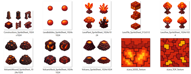 Lava Biome - 2D Isometric Biomes by MADburlito
