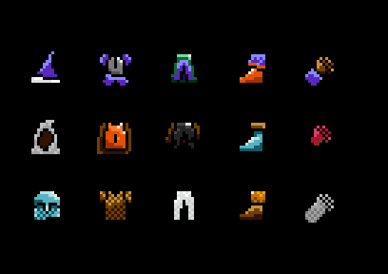 Rogue Pixel Pack: Arms and Armor by Æscleah
