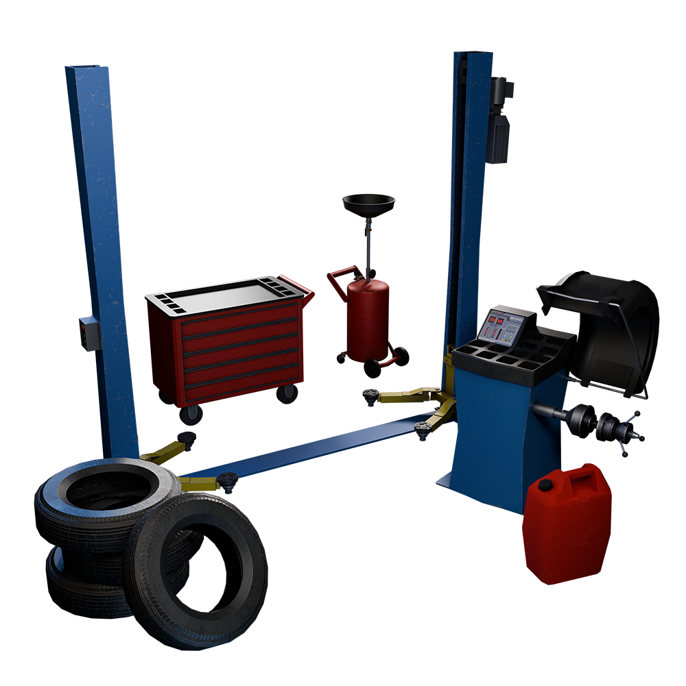 Garage props asset pack by James Dadema