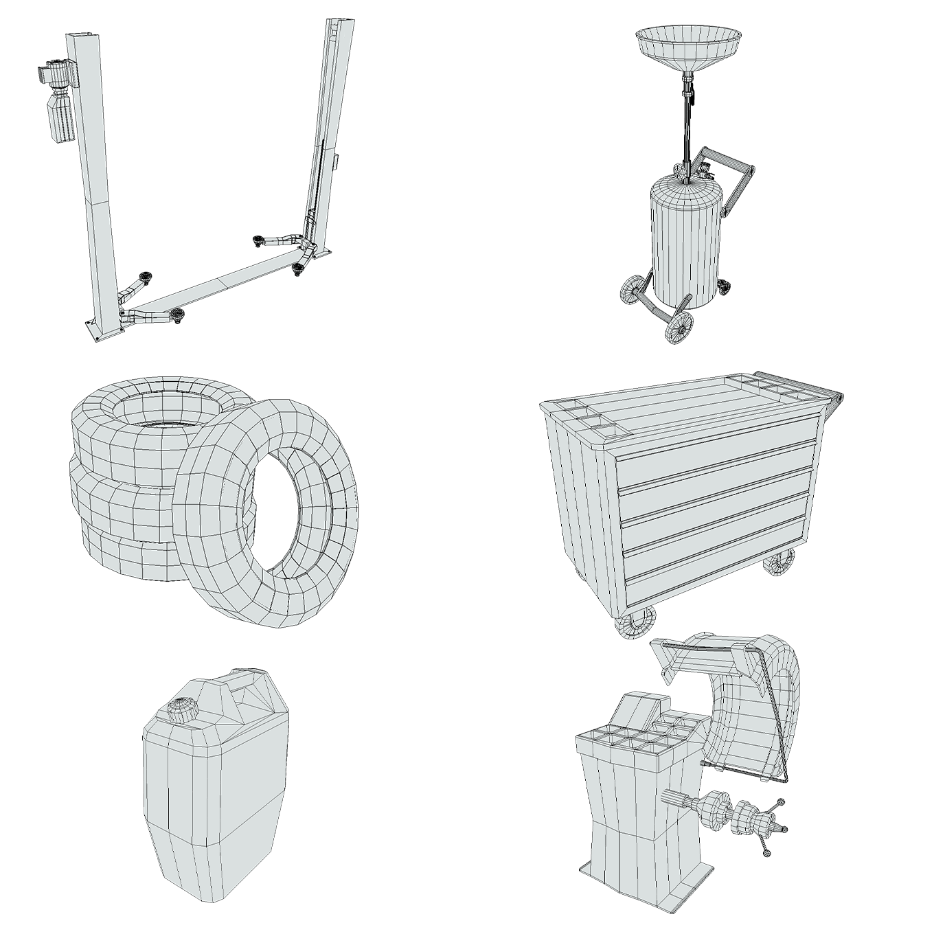 Garage props asset pack by James Dadema