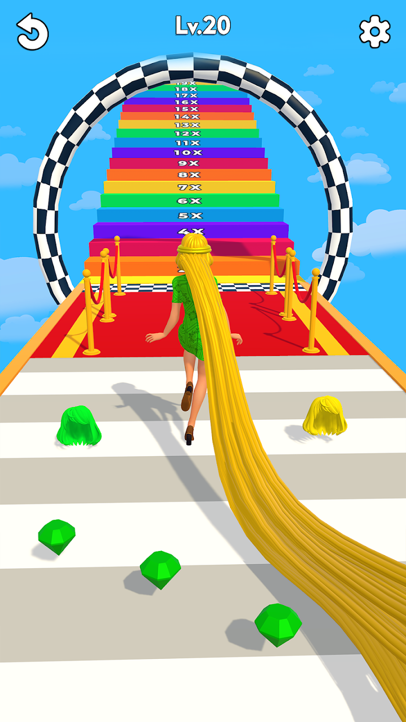 Long Hair Girl Runner Hair 3D by CrazyGames12