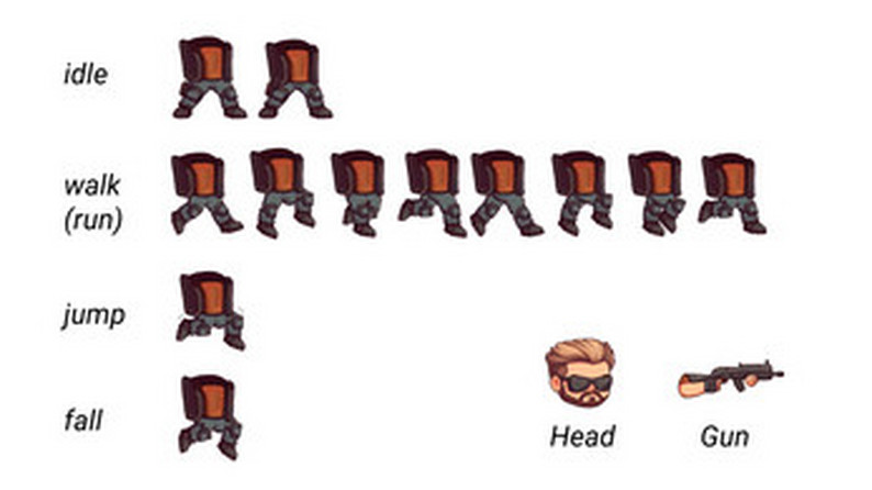 360° Shooter 2D Game Sprites by Yoo Game Art