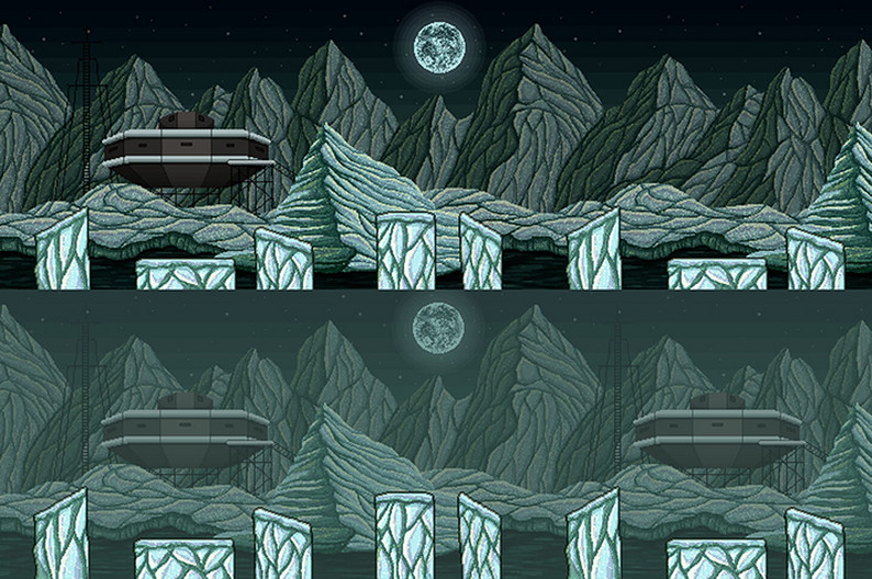 Snowy 2D Pixel Art Backgrounds by Free Game Assets (GUI, Sprite, Tilesets)