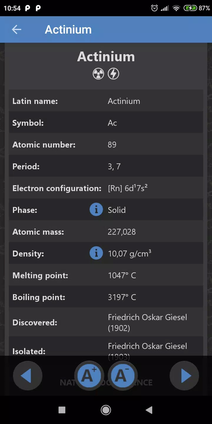 Periodic Table (Android) by Zakir Shikhli