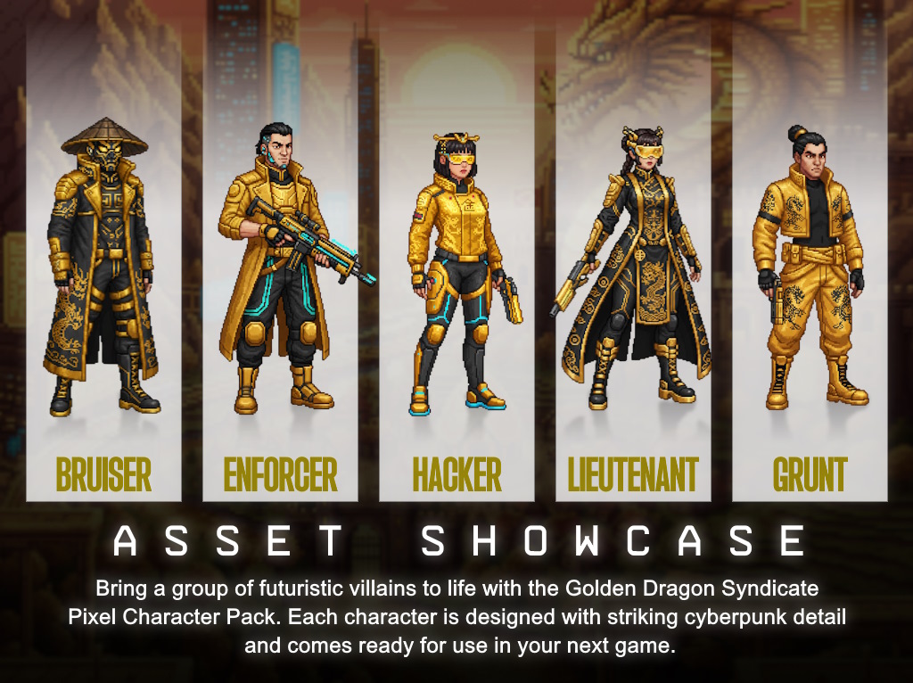 30 Cyberpunk Pixel Art - Faction NPC Pack by LunaScript