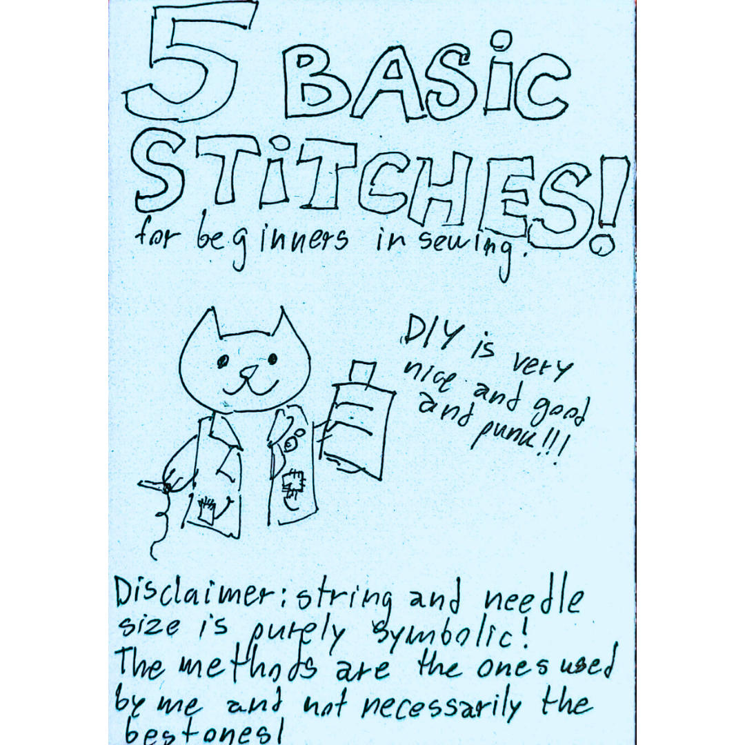 Basic sewing stitches zine by konzilijum zines