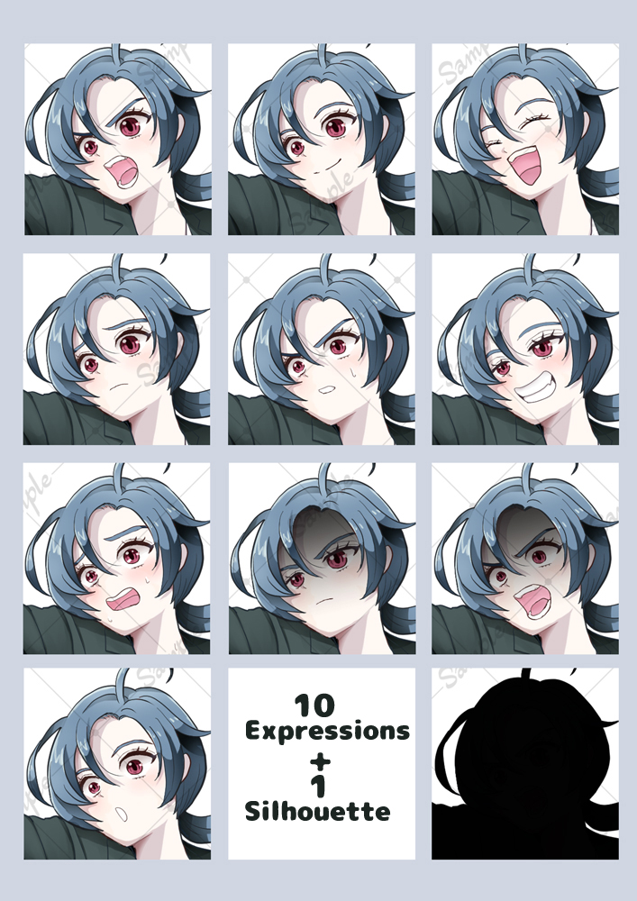 Strong-Willed Woman –Anime Character Sprite(10 Expressions+1) by kei02 ...