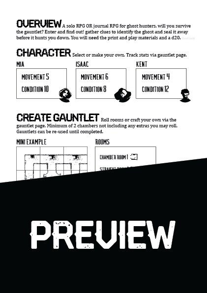 Ghost Gauntlet: rules-lite SOLO RPG by ianthedad