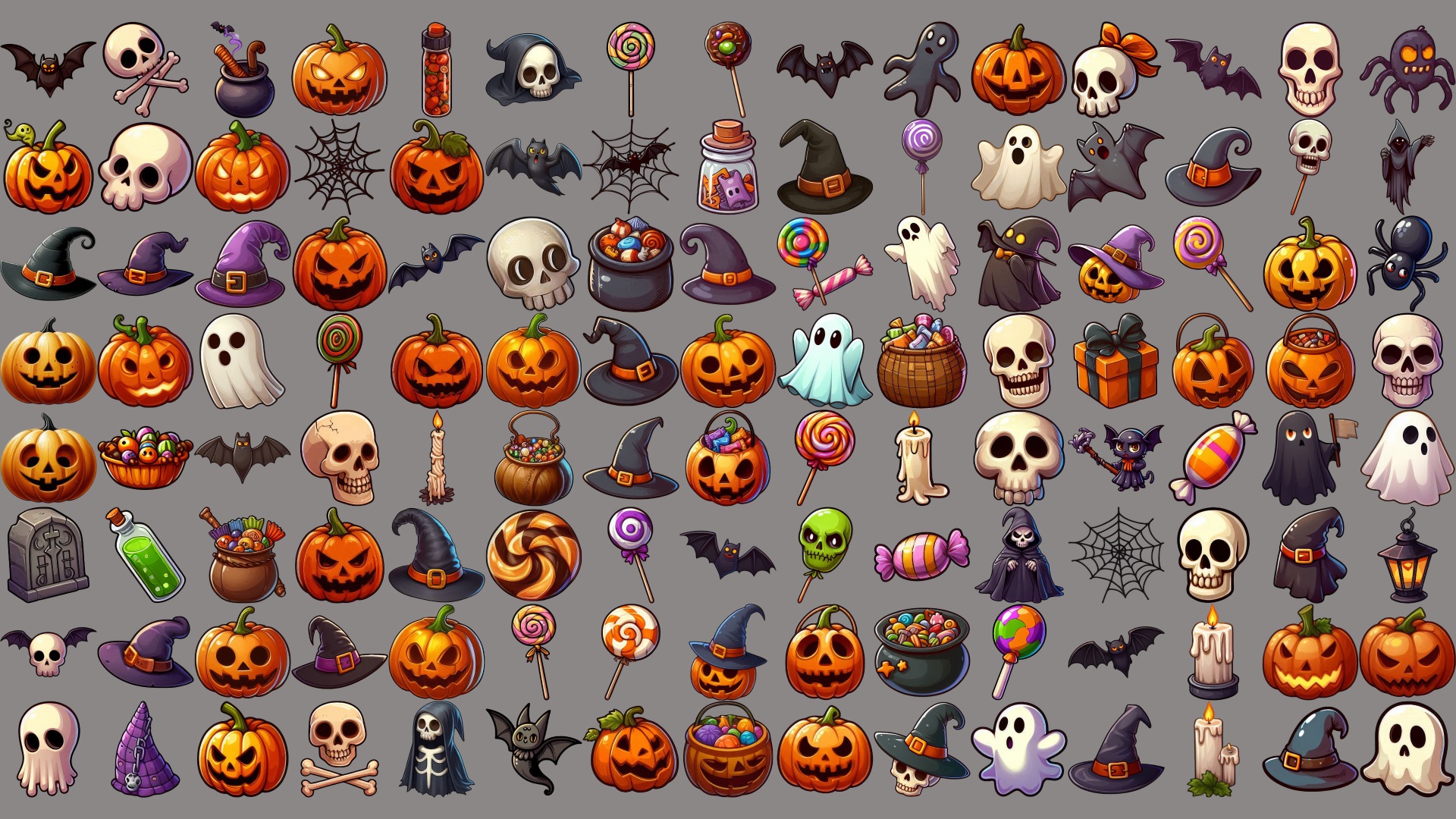 Halloween theme Pack 3 - 500+ Sprites by FortressSide