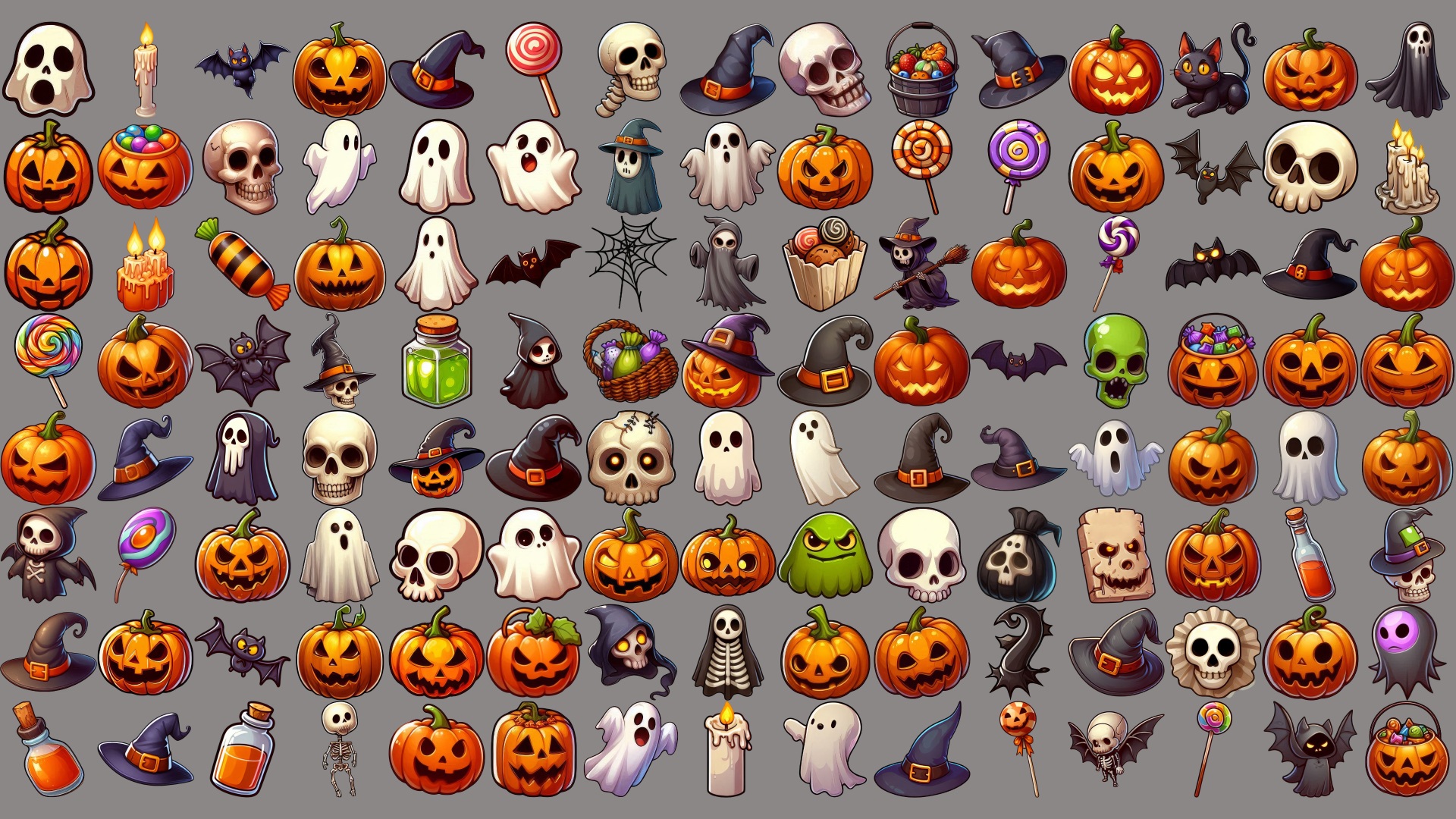 Halloween theme Pack 3 - 500+ Sprites by FortressSide