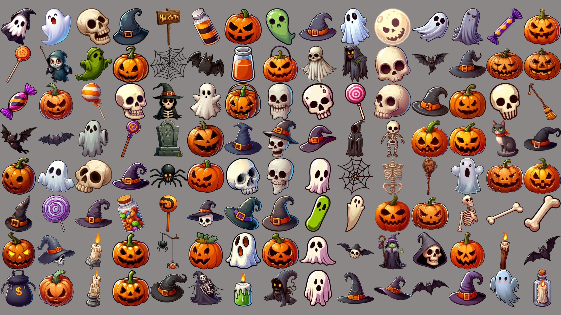 Halloween theme Pack 3 - 500+ Sprites by FortressSide
