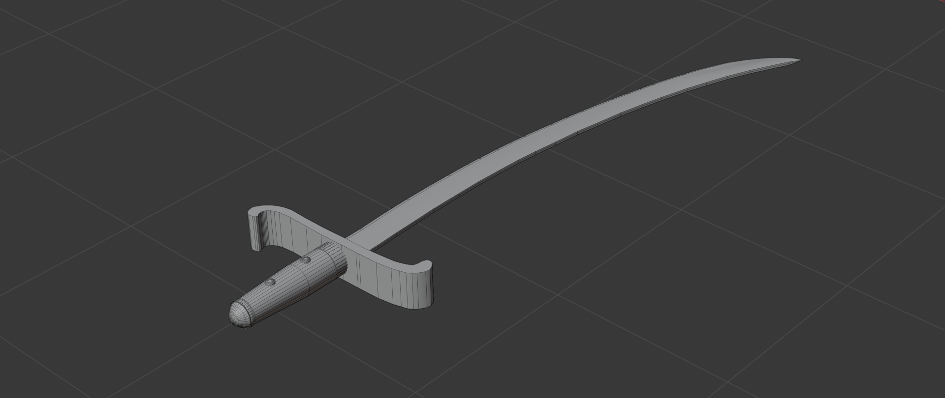 Mongolian Steppe Sabre With Scabbard by AdobeMano