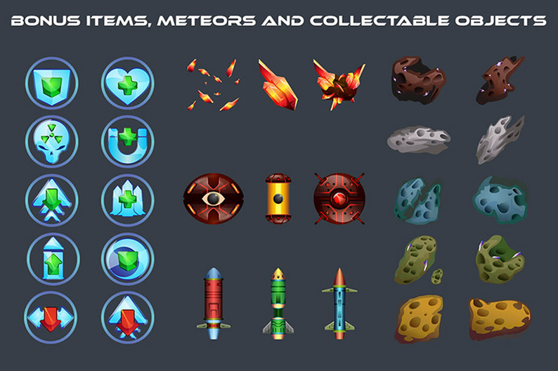Space Shooter 2D Game Kit by Free Game Assets (GUI, Sprite, Tilesets)