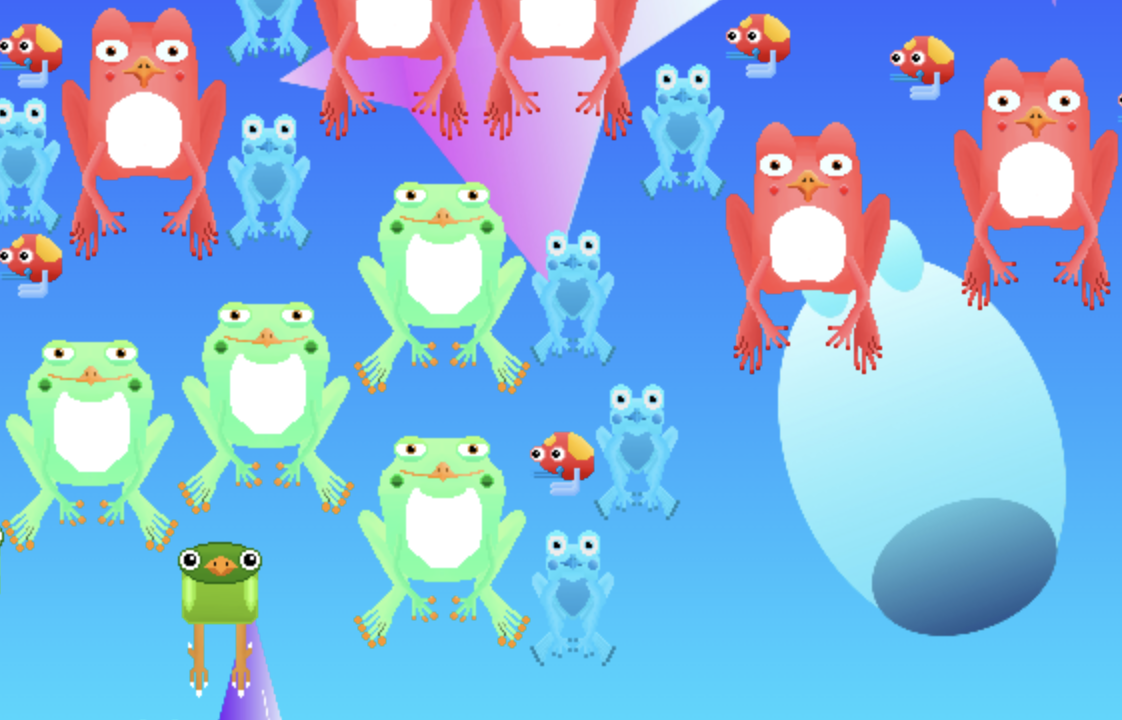 Frogy by Moe the flying frog