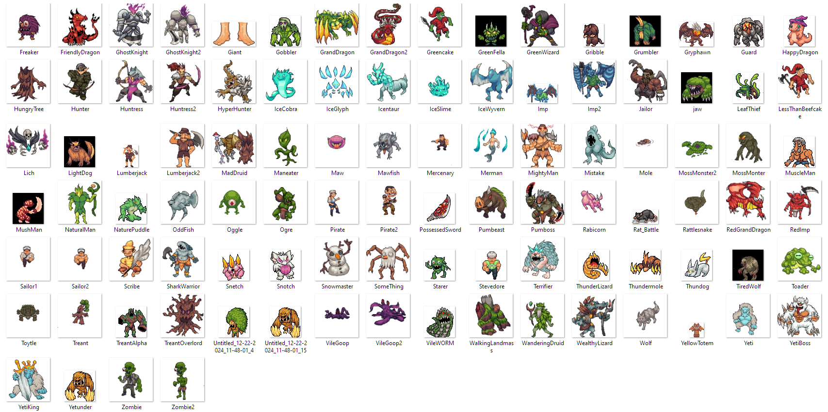 2D Battler Sprites by cheeseymcnab
