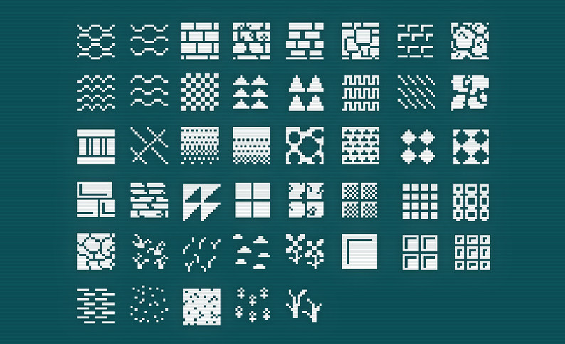 RPG icons —1 bit icon pack by pixelbean