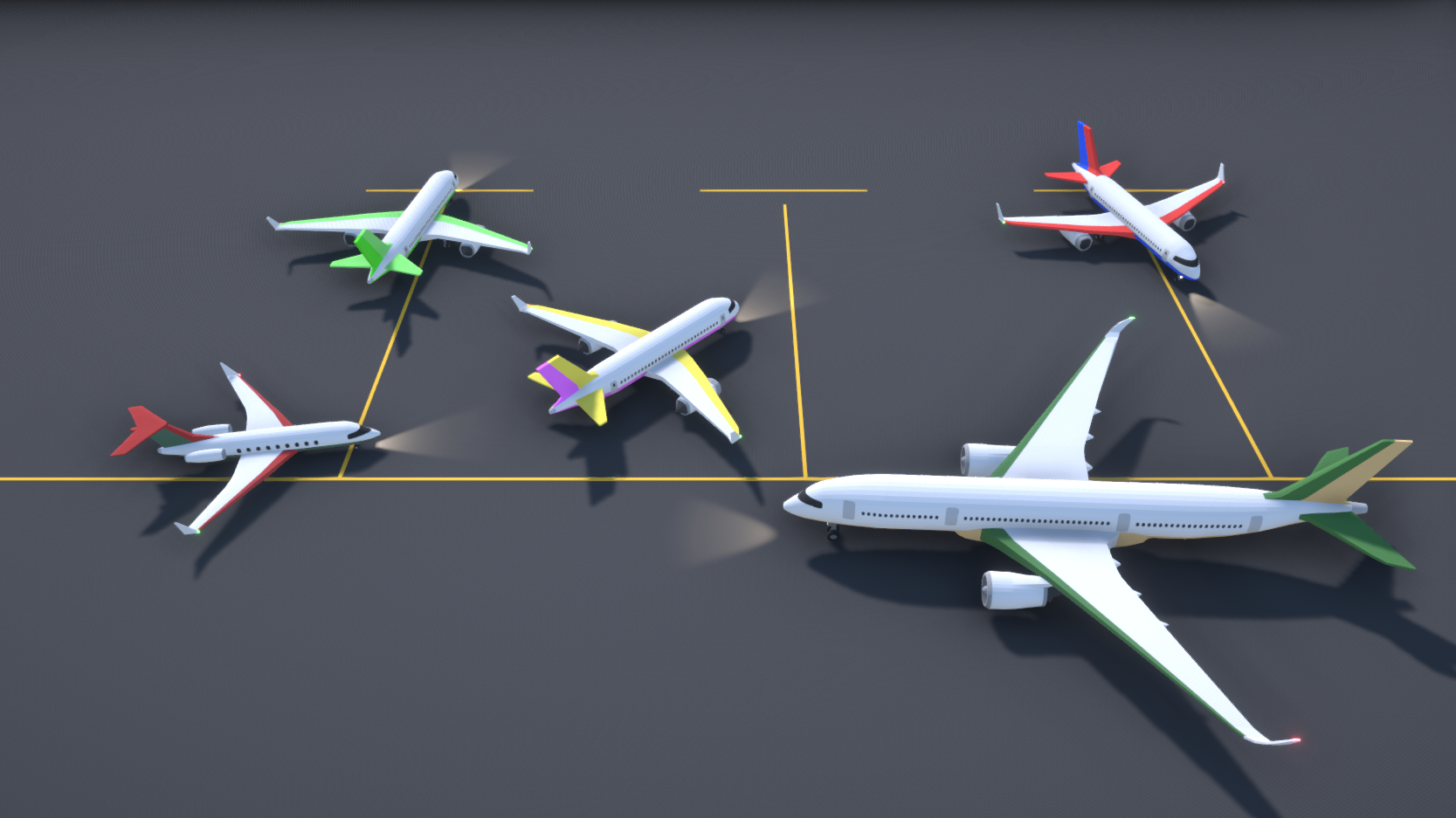 Low Poly Aircraft Trio by Teacup Interactive