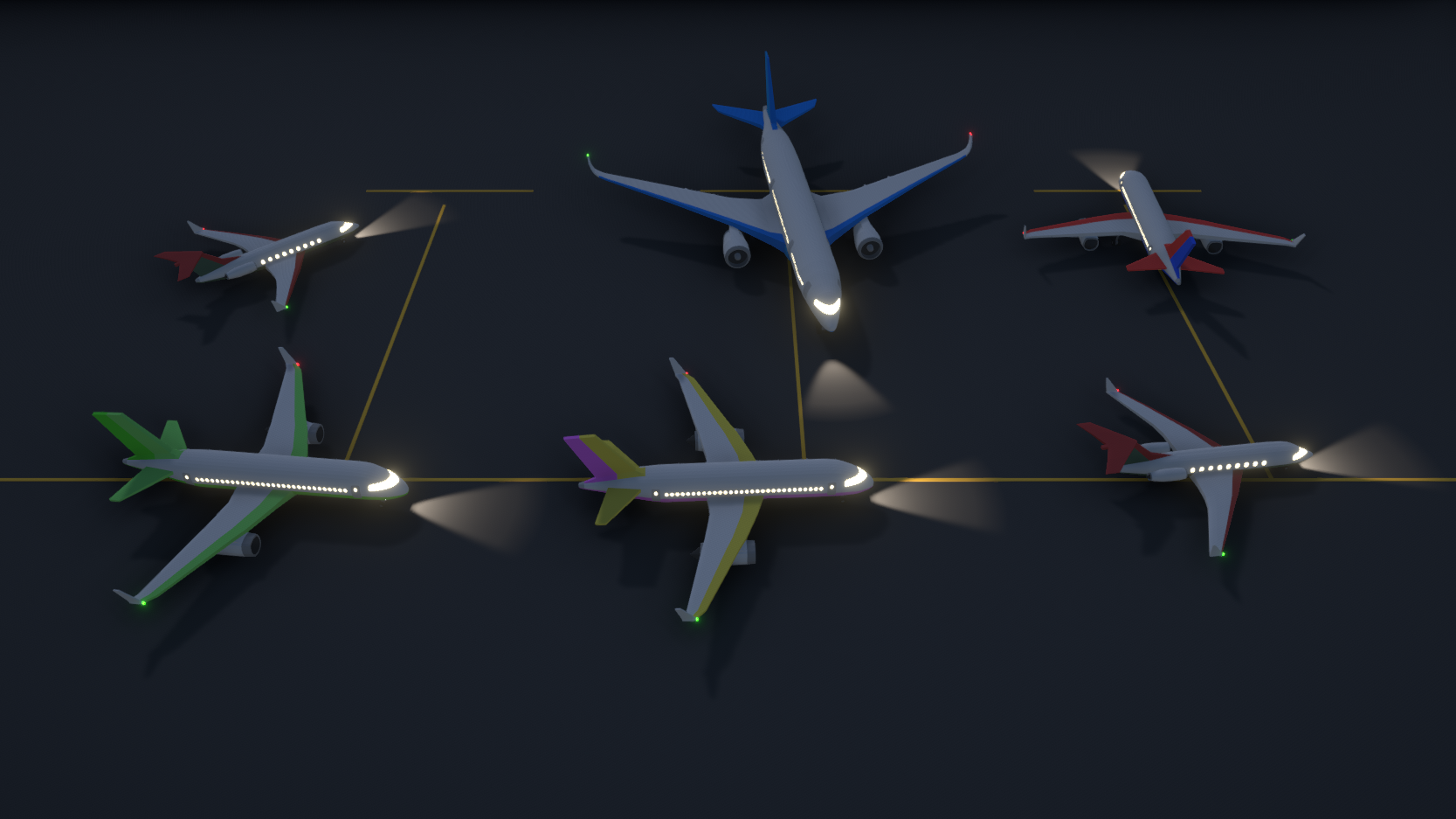 Low Poly Aircraft Trio by Teacup Interactive