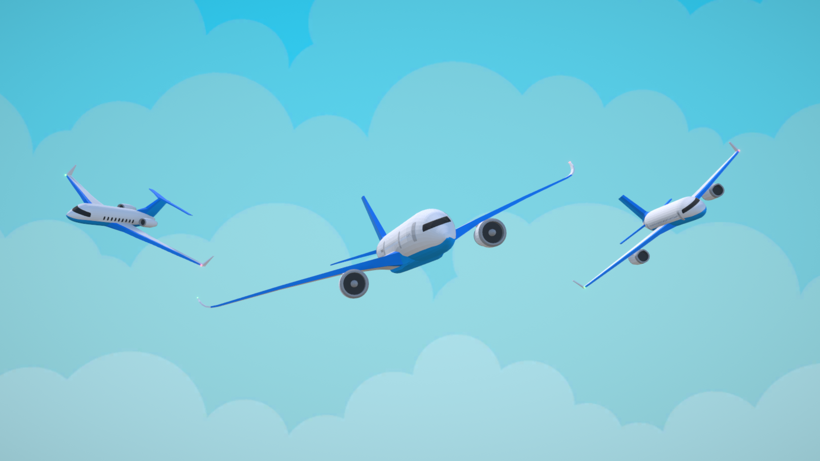 Low Poly Aircraft Trio by Teacup Interactive