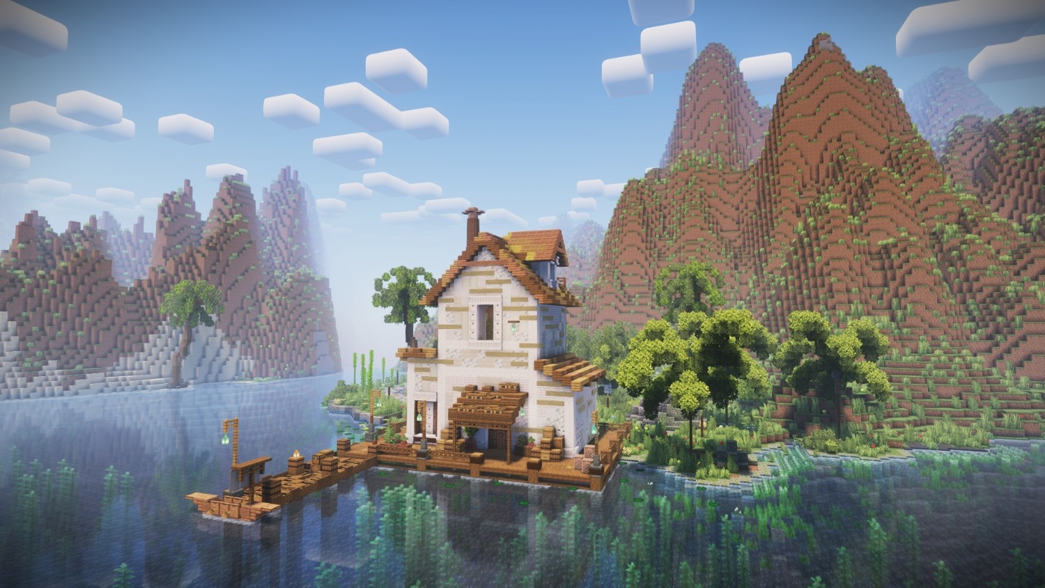 Dock House Minecraft | World Download & Schematic by Avirgo