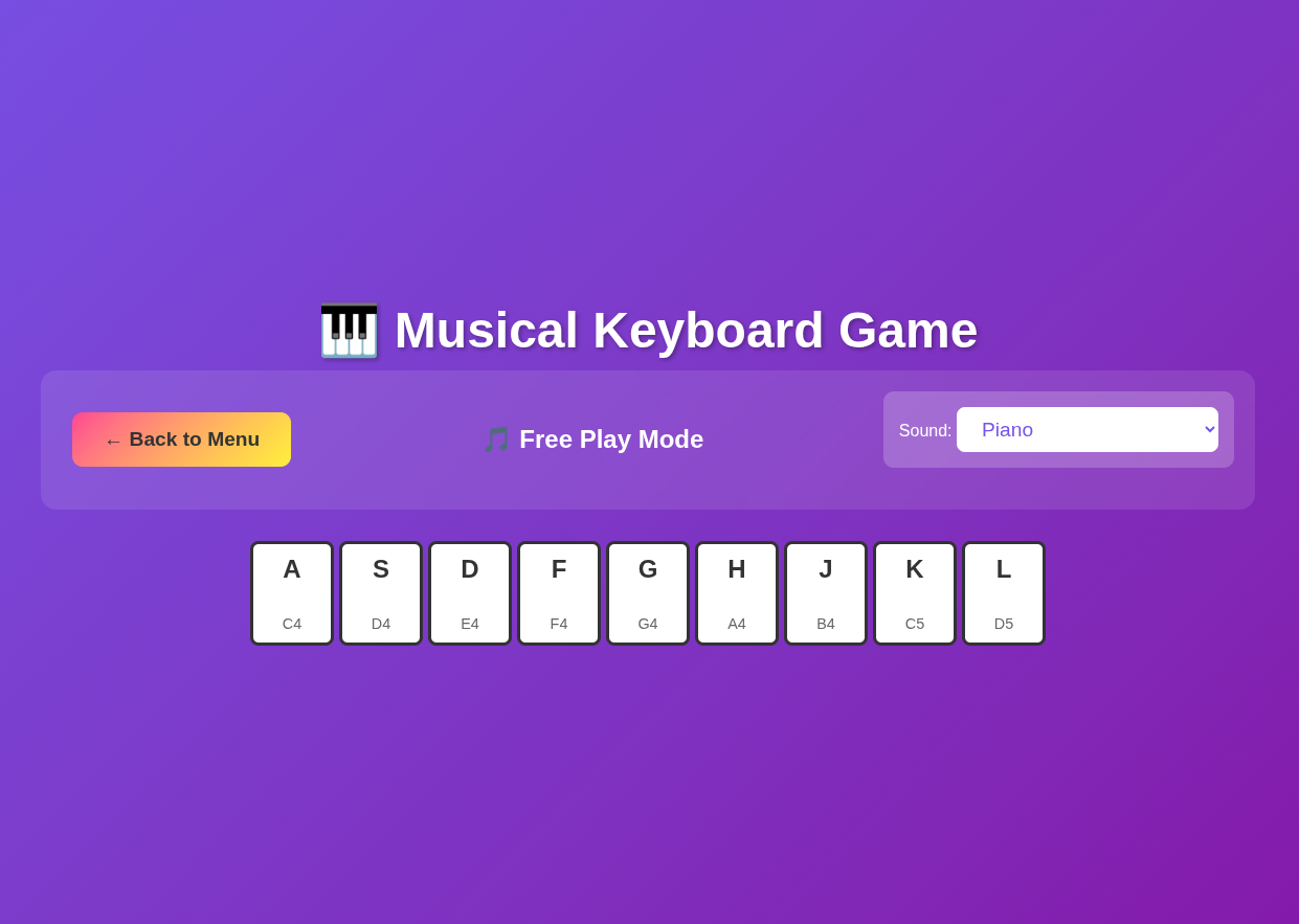 Musical Keyboard Game by Ave Netvs for 20 Second Game Jam 2025 - itch.io