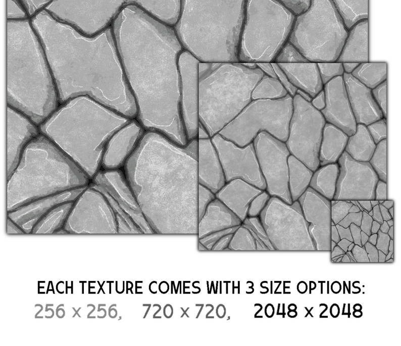 Hand-Drawn Rocks & Bricks by AsFunAs.Fun