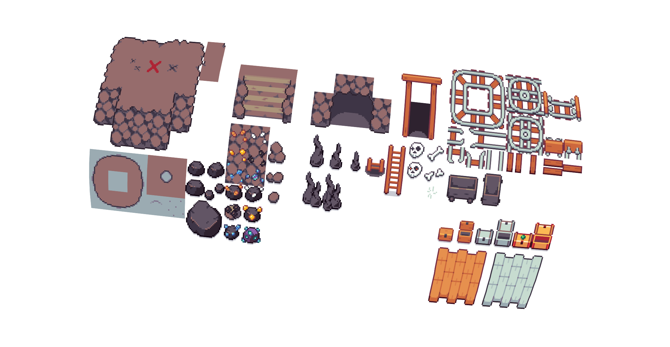 Cozyland -16x16 Pixel Top-Down Cave tilesets by RoleyMoth