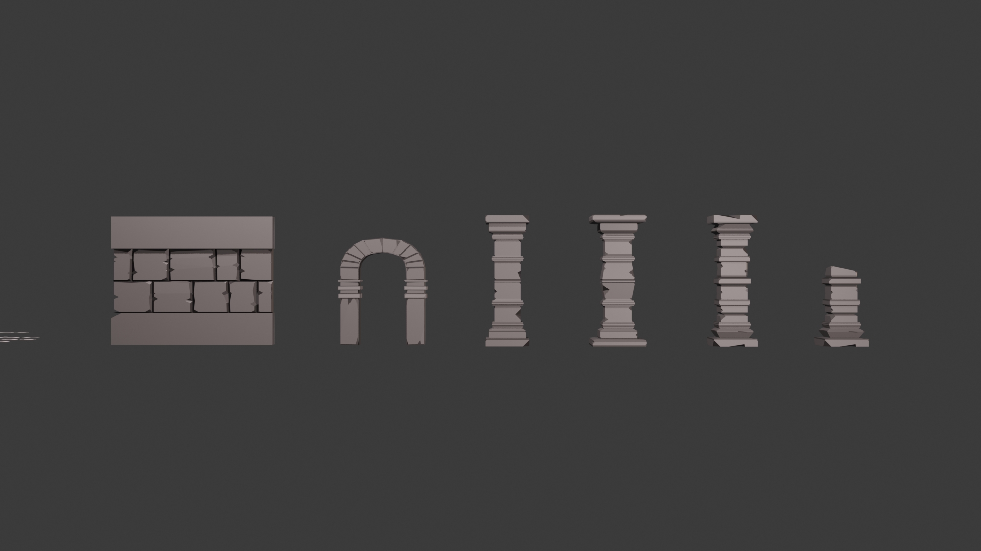 Dungeon Low-Poly 3D Assets by Cawina