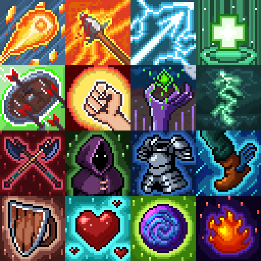 Release of Pixel Spell Icons (16 Icons Pack) - Pixel Spell Icons Pack ...