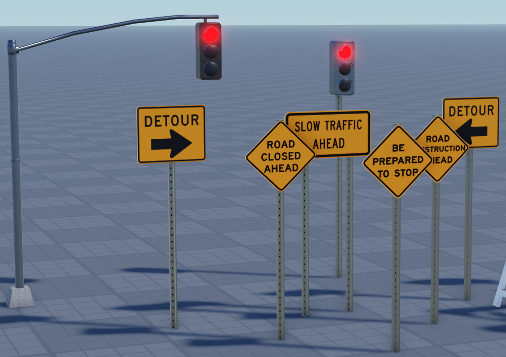 Traffic props - ROBLOX by midnitee97