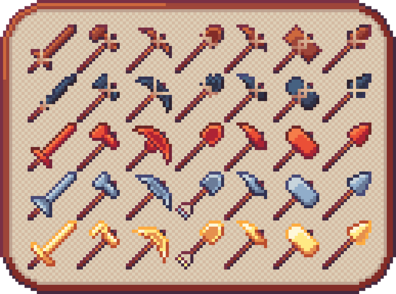 Tiny Tools & Weapons[16x16] by pedro_dracarys