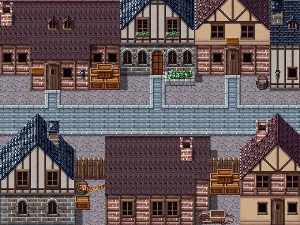 Medieval Village Exterior - RPG Tileset by Hypnobius