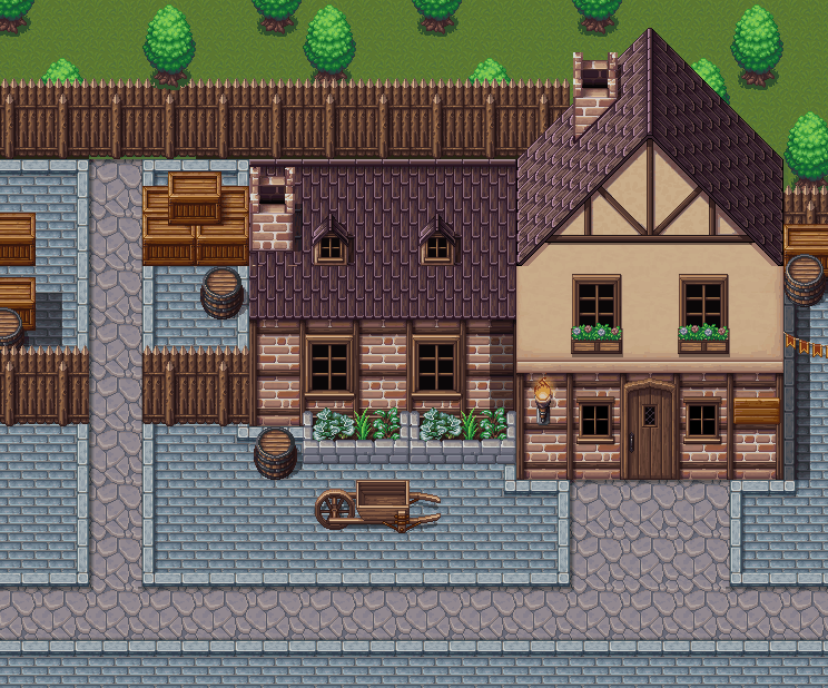 Medieval Village Exterior - RPG Tileset by Hypnobius