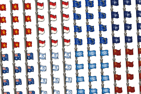 Animated World Flags — 40 Countries & Organizations (48×48, RPG Maker ...
