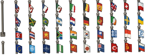 Animated World Flags — 40 Countries & Organizations (48×48, RPG Maker ...