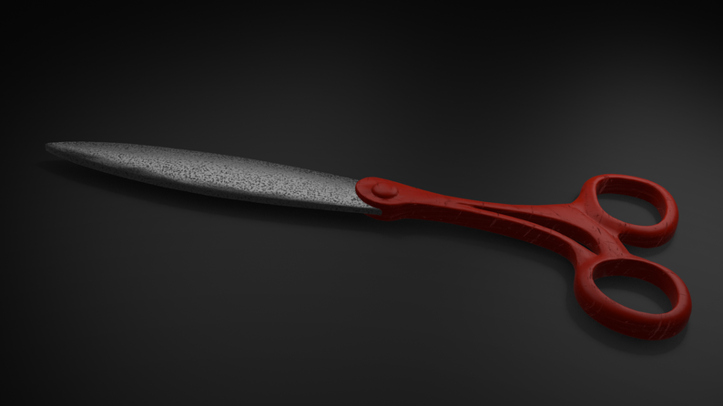Horror Scissors – Game Ready 3D Prop (PBR Asset for Indie Horror Games ...