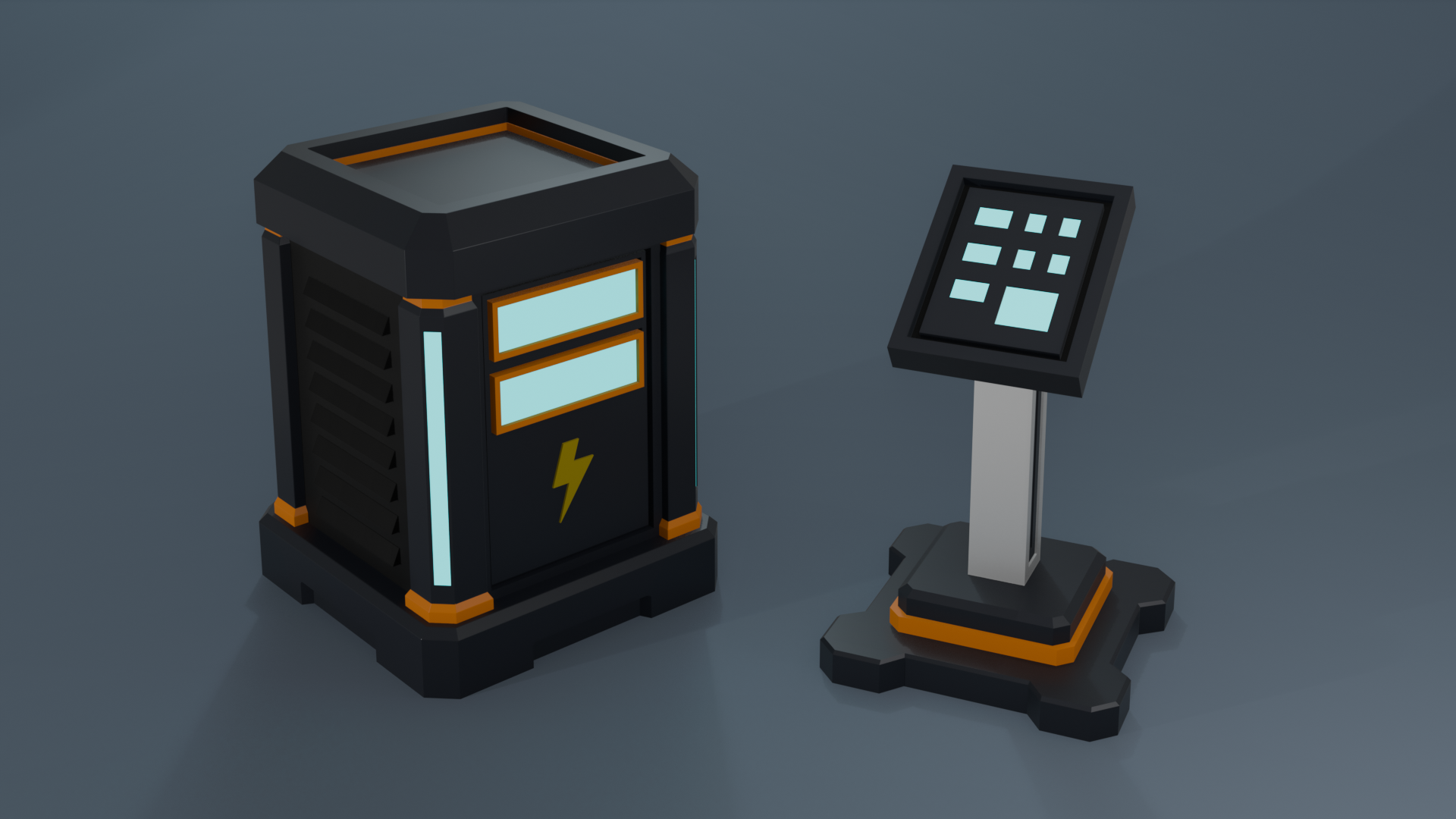 Low Poly Sci-Fi Energy Props Pack B-001 by OZEA Studio