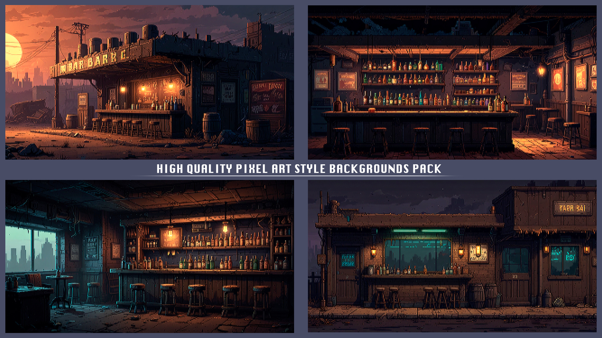 160+ POST-APOCALYPSE PIXEL ART BACKGROUNDS by PIXELHUNT