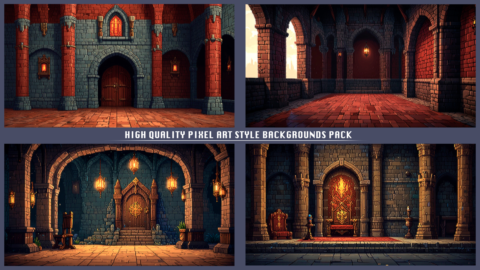 160+ MEDIEVAL PIXEL ART BACKGROUNDS by PIXELHUNT
