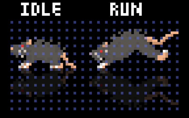 (FREE) Dungeon Rat - Sprite animations by Originum