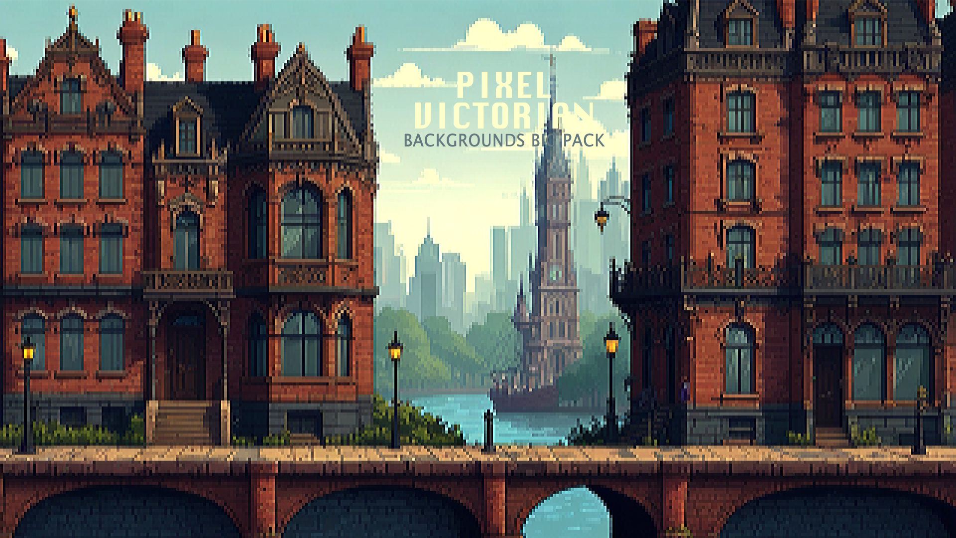 160+ VICTORIAN PIXEL ART BACKGROUNDS by PIXELHUNT